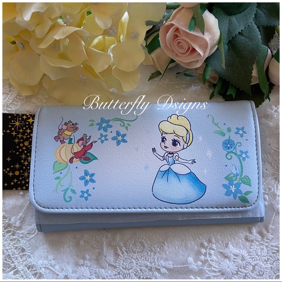 Loungefly | Bags | Loungefly Disney Cinderella Chibi Wallet Kawaii Art ...